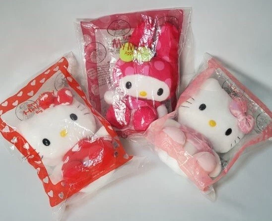MCDONALD'S X HELLO Kitty Big Mac Drink My Melody Apple Pie Plush Set of ...