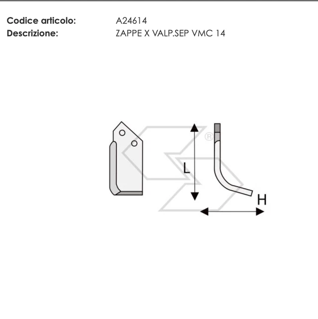 20 POUR ZAPPETTE Zappe Motohoue Motoculteur Valpadana Vmc 14 H78 L174 ...
