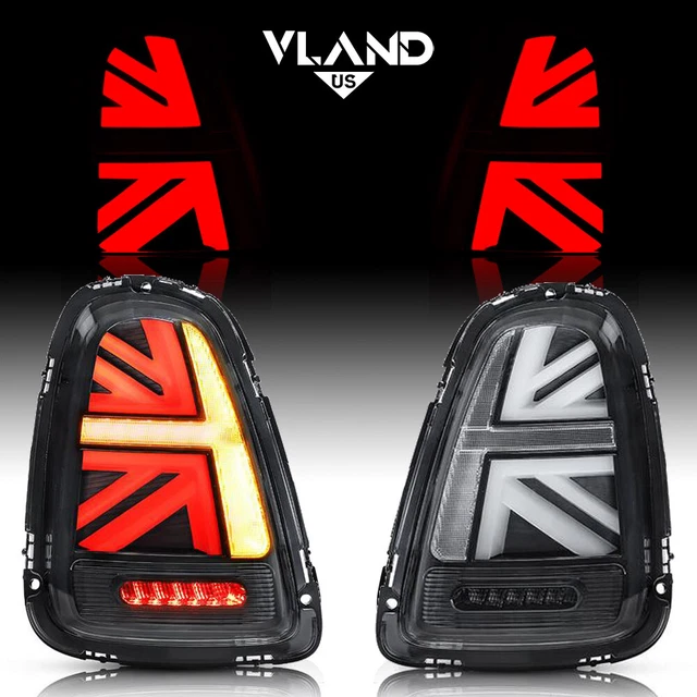 VLAND BLACK CLEAR FULL LED Tail Lights For 2007-2015 Mini Cooper R56 ...