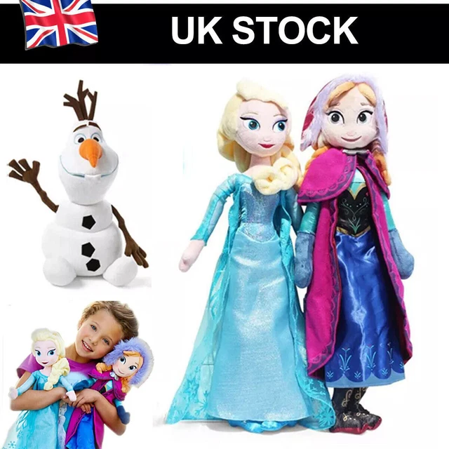 FROZEN ELSA DISNEY Plush Doll Figure Soft Toys Anna Olaf Kids Hug Teddy ...