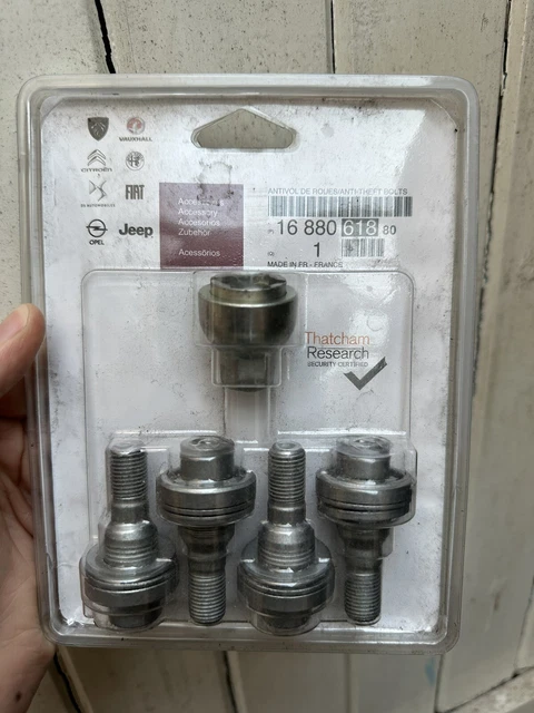 OEM PEUGEOT CITROEN Vauxhall Alloy Wheel Locking Nut Set with Key ...