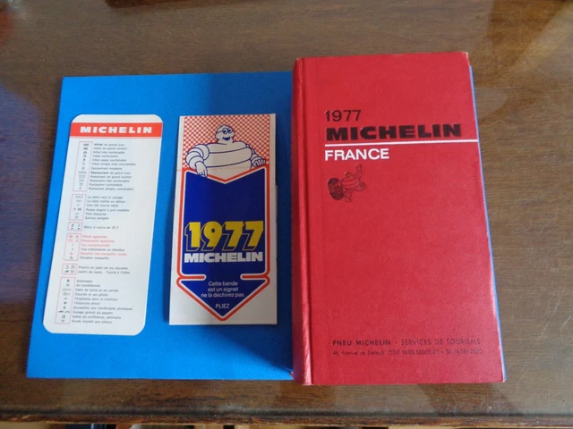 GUIDE MICHELIN 1977 avec Bandeau (état Neuf) avec enveloppe + marque ...