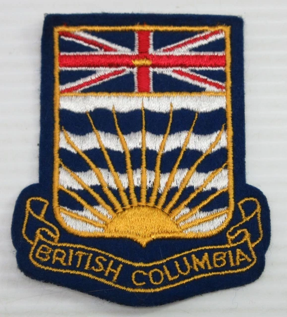 VINTAGE BRITISH COLUMBIA Coat of Arms Patch Crest $4.99 - PicClick CA
