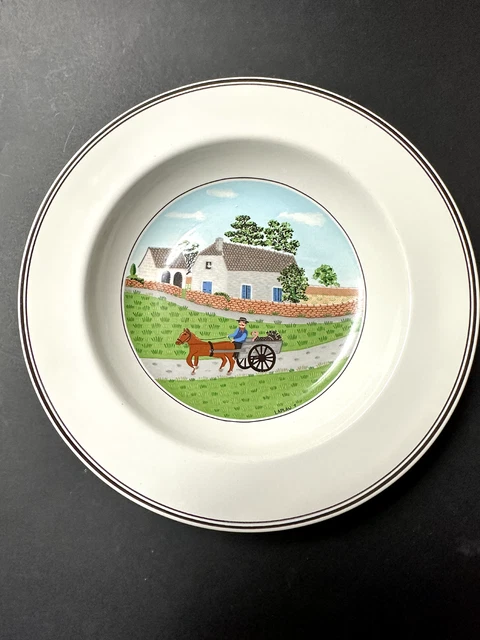 VILLEROY & BOCH Naif Suppenteller Bauer tiefer Teller Laplau 2 Ø ca. 22 ...