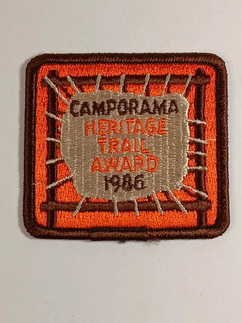 CAMPAROMA HERITAGE TRAIL Award 1986 Royal Rangers Uniform Patch Vintage ...