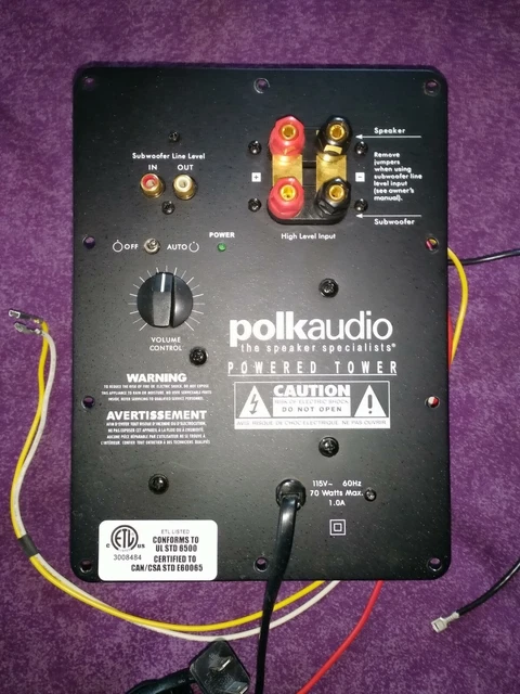 POLK AUDIO RTI100 Amplifier AMP Plate SubWoofer Woofer EXCELLENT £105. ...
