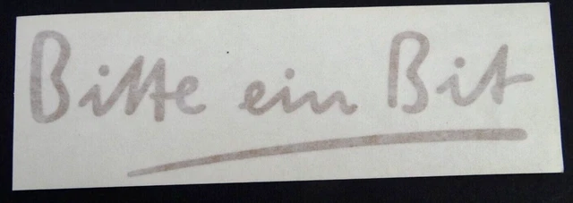 WERBE-AUFKLEBER BITBURGER PILS Bitte ein Bit Bier Schriftzug gold 90er EUR 11,99 - PicClick DE