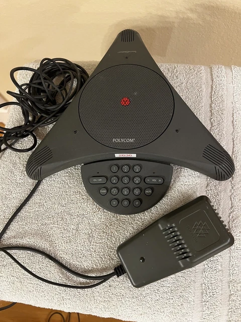 POLYCOM SOUNDSTATION 2201-03308-001 Conference Phone w/Wall Module $20. ...