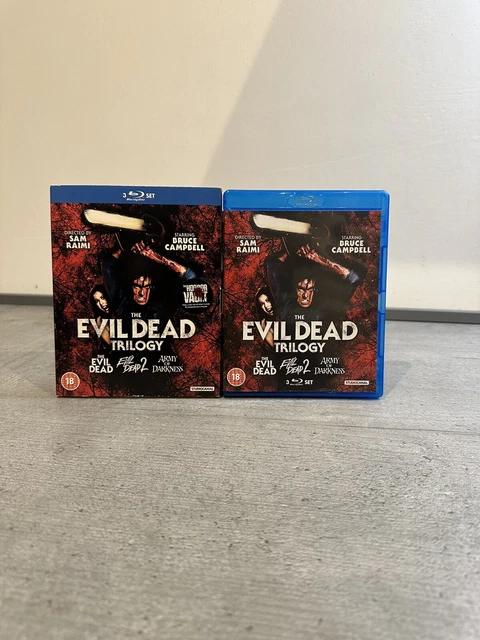 THE EVIL DEAD TRILOGY (Blu-ray, 3-Disc) + SLIPCOVER. Sam Raimi. HORROR ...