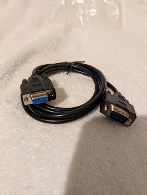 DB9 MALE TO DB9 Female RS-232 Serial Extension Cable 6Ft RS232 DB9M to ...