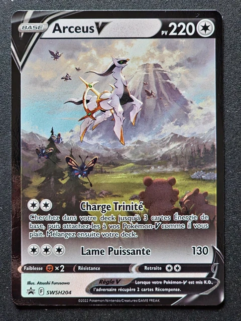 CARTE POKÉMON ARCEUS SWSH204 ULTRA RARE HOLO SWSH BLACK STAR PROMO FR ...