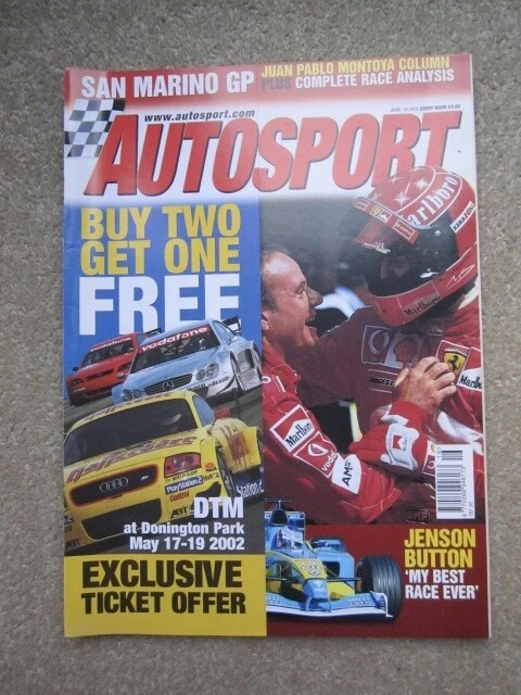 AUTOSPORT MAGAZINE 18TH April 2002 £1.99 - PicClick UK