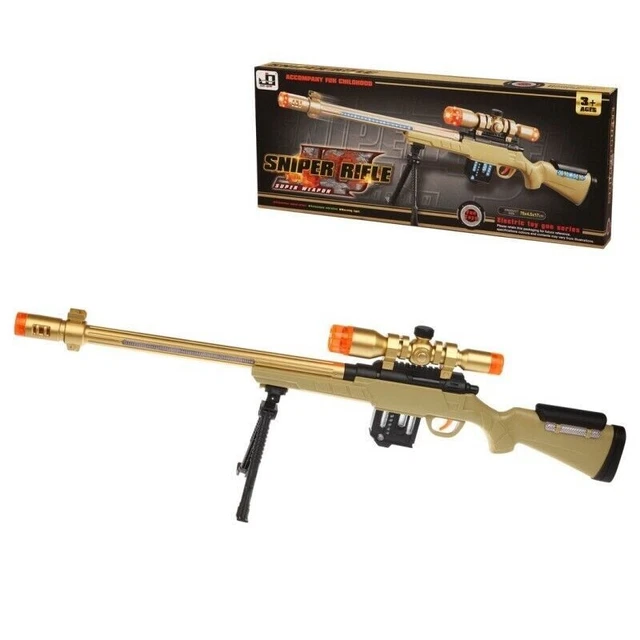 BATTERY OPERATED LIGHT Up Combat Sniper Rifle Toy with Sound ...