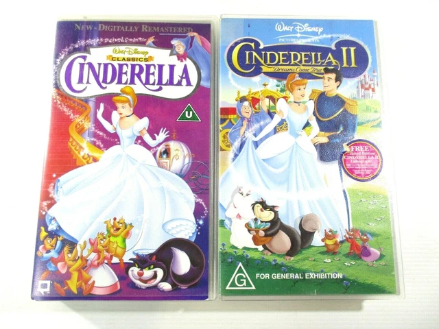 WALT DISNEYS CINDERELLA numbers One and Two. Australian Pal Region VHS ...