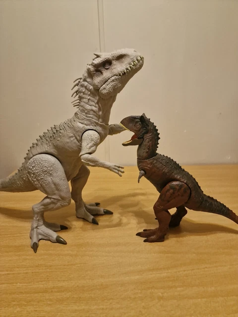 JURASSIC PARK WORLD Indominus Rex & Carnotaurus Toro Dinosaur Figure ...