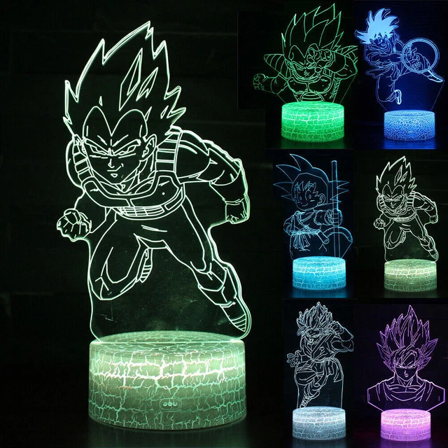 3D ANIME CARTOON LED Night Light 7-Color Changing USB Touch Sensor Lamp ...