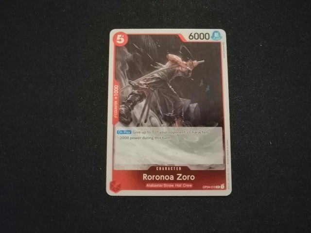 CARTE ONE PIECE Card Game ! Roronoa Zoro OP04-015 (Rare) EUR 3,50 - PicClick FR