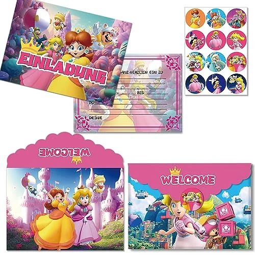 DDFF LOT DE 12 cartes d'invitation pour anniversaire d'enfant fête d ...