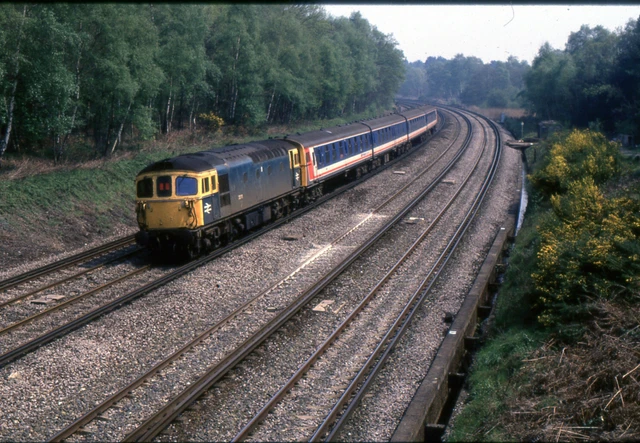 ORIGINAL RAILWAY COLOUR Slide of Class 33 111 at .(60) £3.50 - PicClick UK