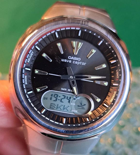 CASIO WAVE CEPTOR Illuminator World time stamp 30 being sold as used ...