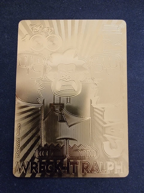 2023 CARD FUN Disney 100 Joyful Photolithography Wreck-It Ralph GOLD ...
