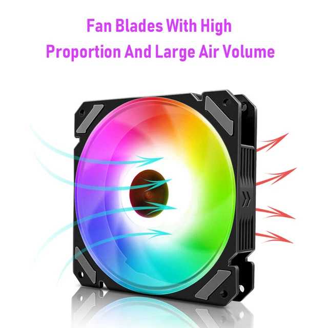 COOLMOON ARGB COOLING Fan Temperature Control 5V Computer Cooler RGB ...
