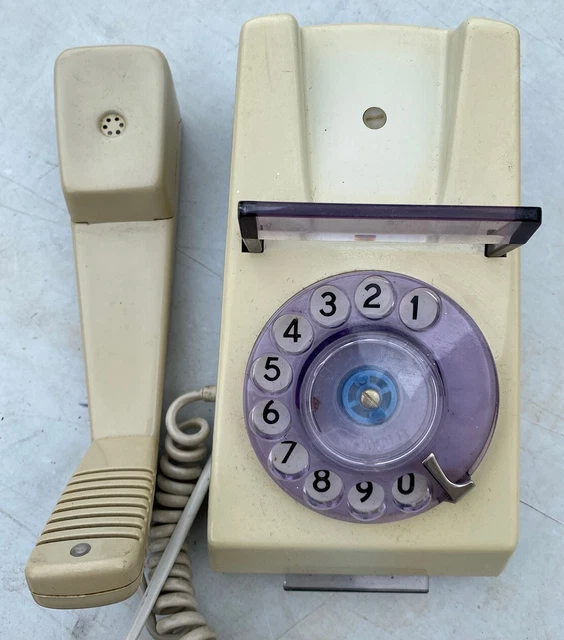 VINTAGE RETRO 1970S 1980s BT ROTARY DIAL TRIM PHONE TRIM-PHONE CREAM ...