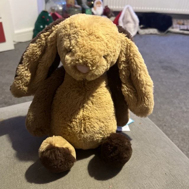 JELLYCAT ORIGINAL BASHFUL Patchwork Brown Bunny Retiered & BNWT £37.10 ...