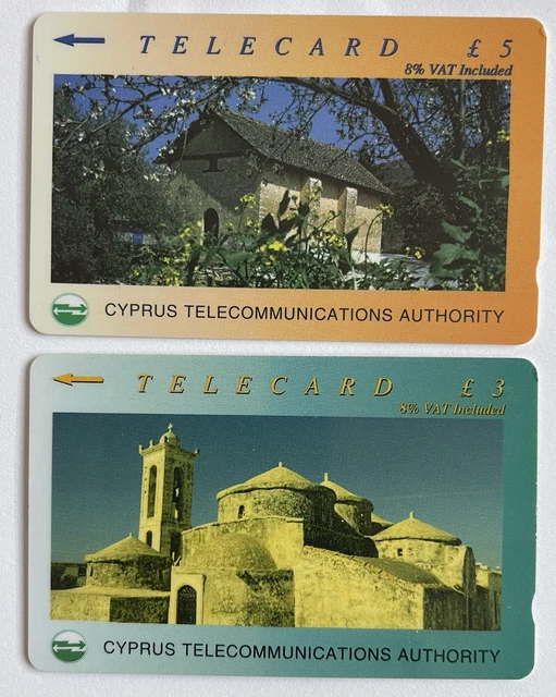 2 TÉLÉCARTES ÉTRANGÈRES Chypre Cyprus Télécommunications Authority 5 ...