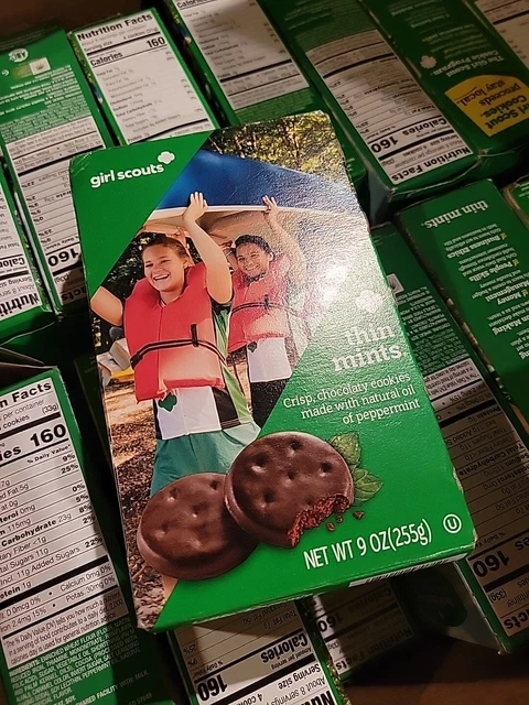 GIRL SCOUT COOKIES Thin Mints- 10 Boxes 2025 Cookies On Hand Thin Mint ...