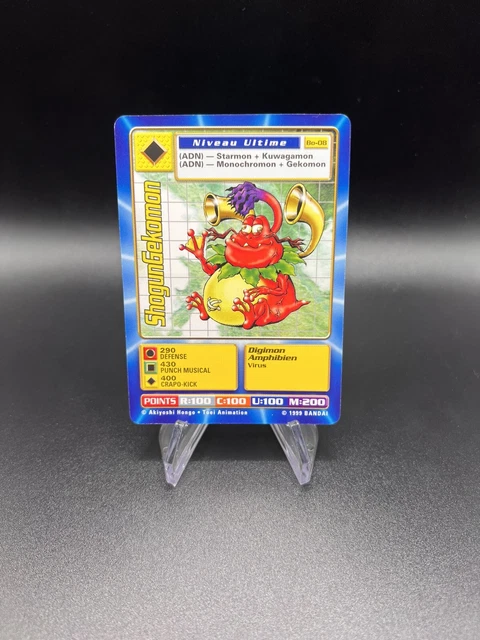 CARTE DIGIMON SHOGUNGEKOMON Bo-08 Niveau Ultime Bandai 1999 FR EXC EUR ...