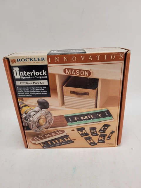 ROCKLER INTERLOCK SIGNMAKER’S Template Kit State Park Font 1-1/2 ...