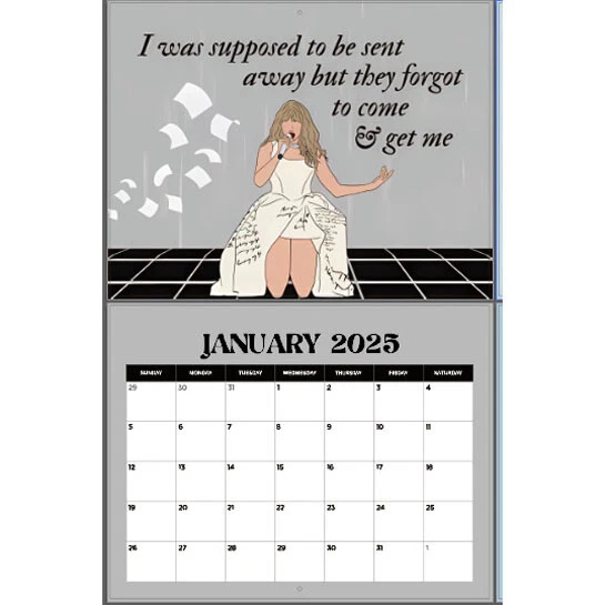 TAYLOR SWIFT 2025 Calendar Eras In my 2025 Era Calendar Taylor Swift ...