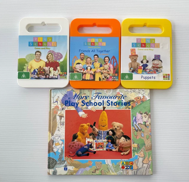 PLAYSCHOOL DVD/BOOK SET Farm/In Concert/Puppets Classic Aust Kids ABC ...