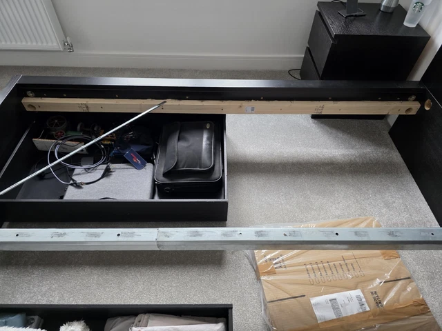 IKEA MALM STANDARD King size bed frame in black. Very good condition £ ...