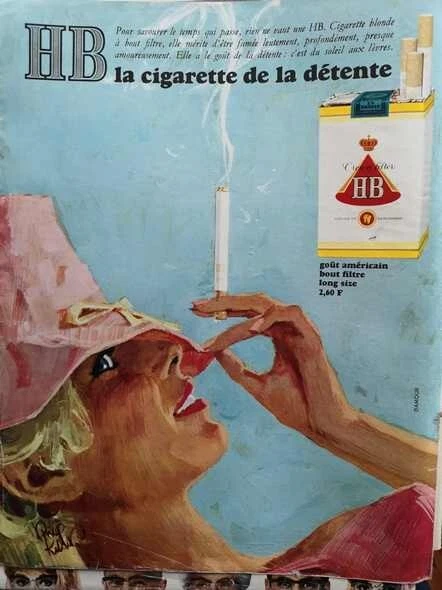 PUBLICITE DE 1965 - HB la Cigarettes de la détente - Tabac - French ad ...