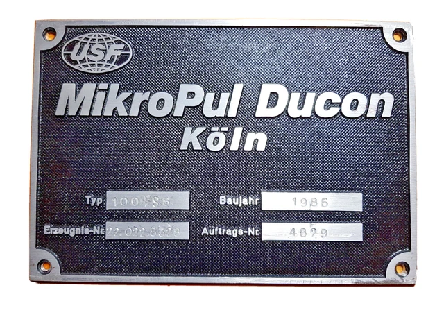 ANCIENNE PLAQUE DE machine originale plaque signalétique d'un filtre ...