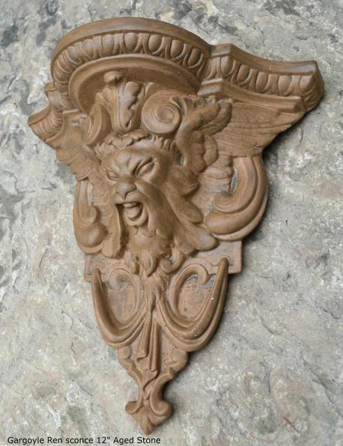 GARGOYLE SATYR WALL Shelf corbel Grotesque goblin sculpture NEO-MFG 12 ...