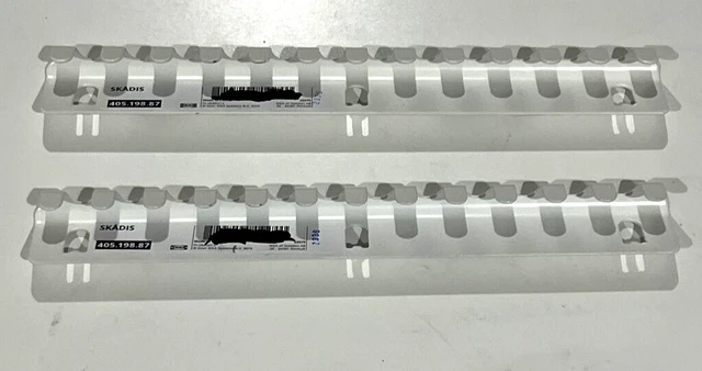 2 X IKEA SKADIS Hook Rack for Pegboard Steel White 11"/ for Keys ...