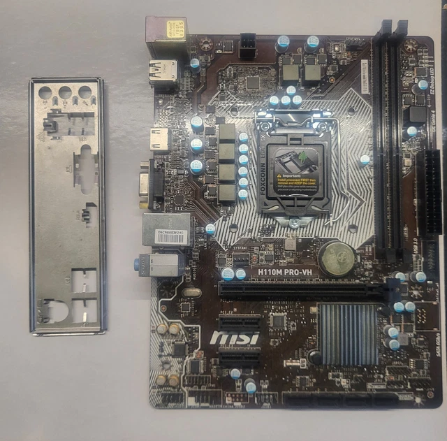 MSI H110M PRO-VH Micro-ATX Motherboard LGA1151 (With Backplate) £26.50 ...