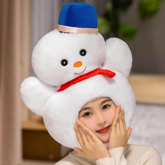 SNOWMAN HAT SOFT Plush Cap £16.55 - PicClick UK