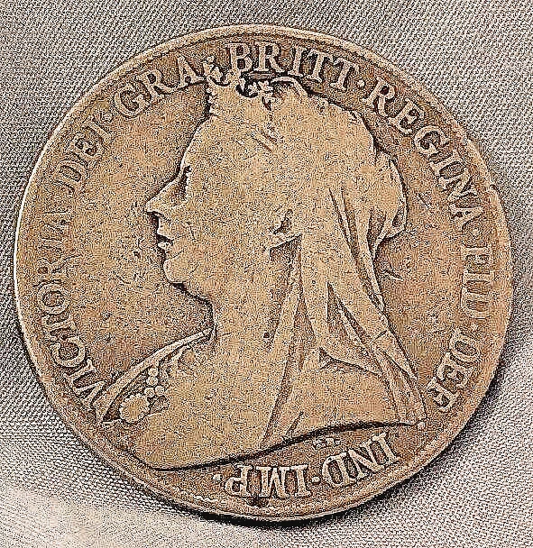 1900 QUEEN VICTORIA CROWN Solid Silver Antique Coin 20th Century Old ...