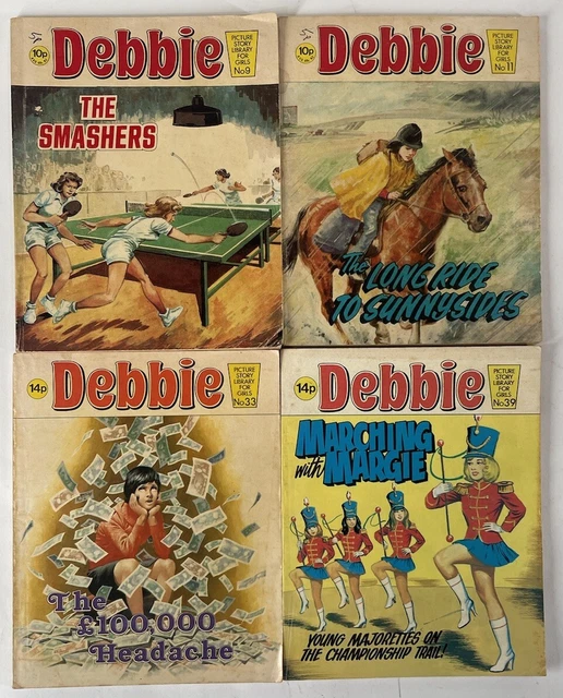 DEBBIE PICTURE STORY comic library for girls No’s #9 #11 #33 #39 Rare ...