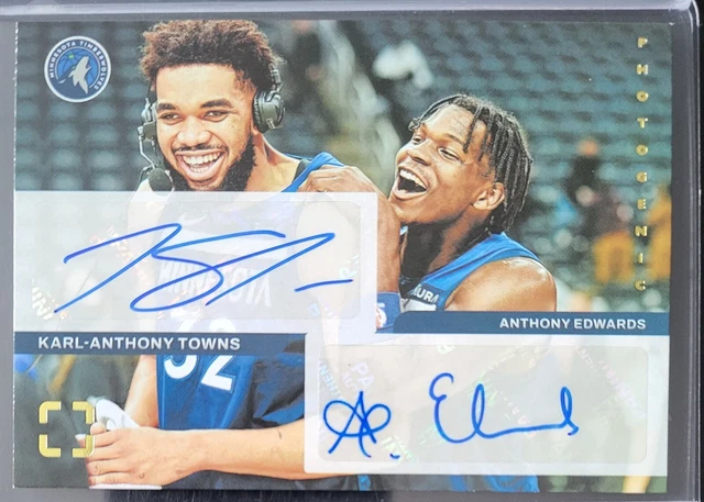 ANTHONY EDWARDS KARL ANTHONY-TOWNS 2021-22 fotogenica doppia auto #5 ...