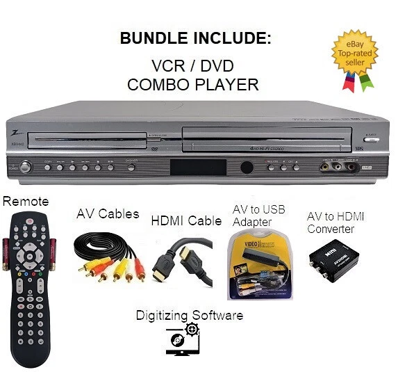 ZENITH DVD VCR VHS transfert VHS vers DVD avec adaptateur AV vers USB ...