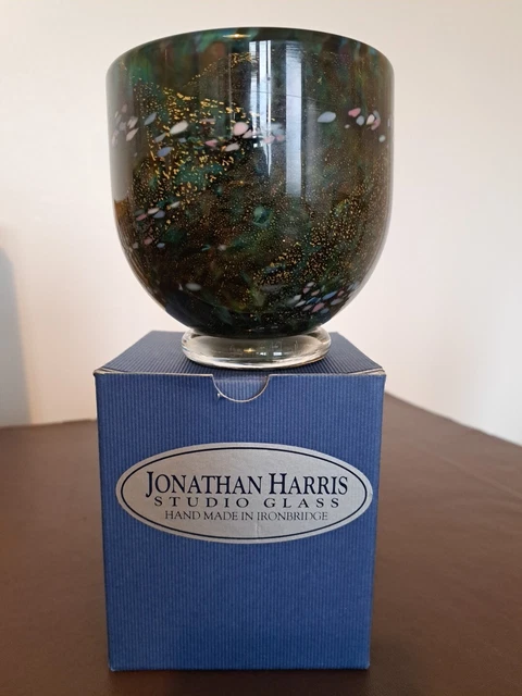 BEAUTIFUL JONATHAN HARRIS Studio Ironbridge Glass Vase 2004. Signed ...