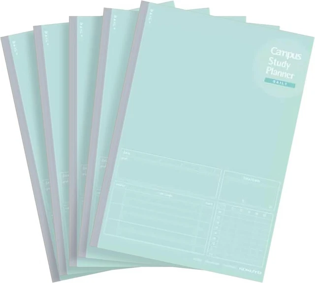 CAMPUS STUDY PLANNER Notebook, Daily Ruled, Semi-B5, Mint Green, for 63 ...