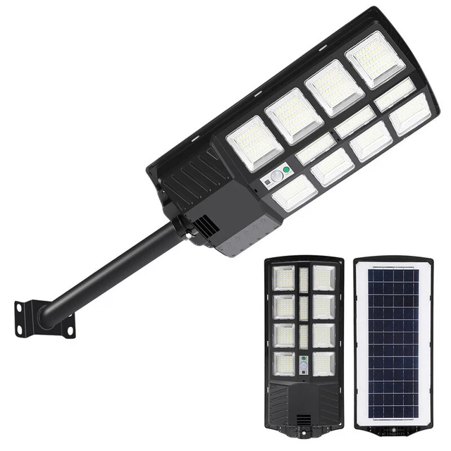 LED SOLAR STRASSENLAMPE mit Bewegungsmelder Straßenlaterne Solarleuchte 300W/400W EUR 21,59 ...