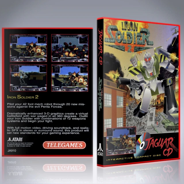 ATARI JAGUAR CD Replacement Case - NO GAME - Iron Soldier 2 $9.99 ...
