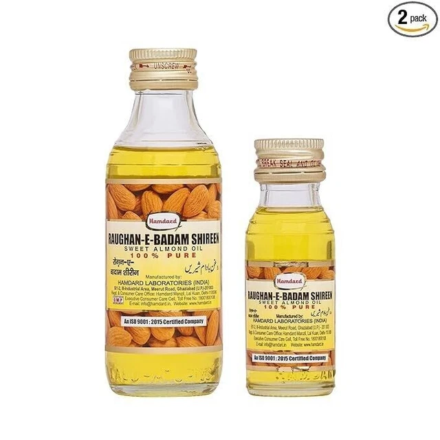 INDIAN HAMDARD RAUGHAN-E-BADAM Shireen 25 ML All natural Herbal Remedy ...